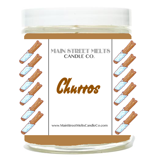 CHURROS Candle 9oz – Main Street Melts Candle Co.