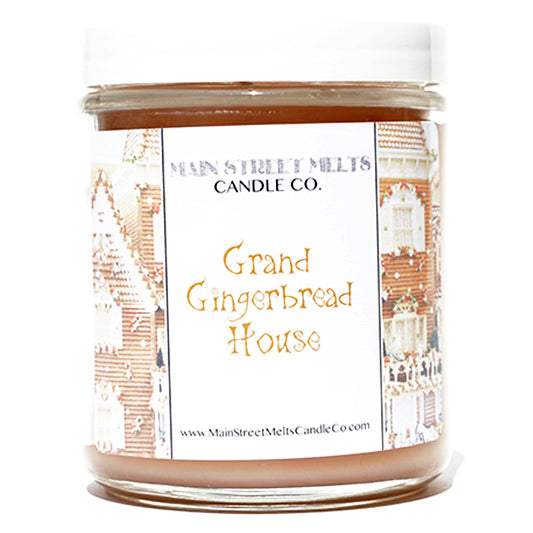 GRAND GINGERBREAD HOUSE Candle 9oz – Main Street Melts Candle Co.